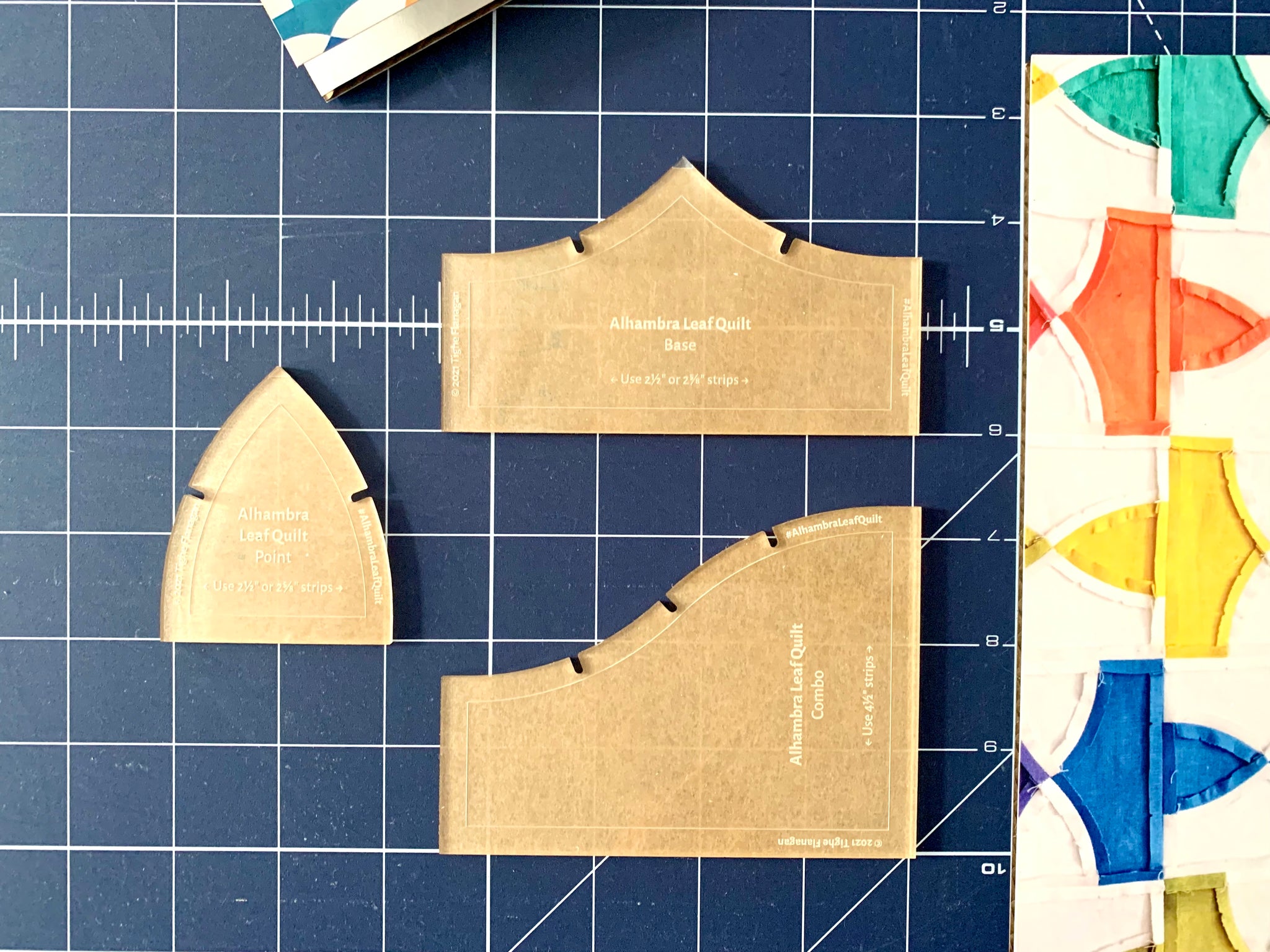 Alhambra Leaf Quilt Template Set (4" Block) – Handmade by Tighe Flanagan